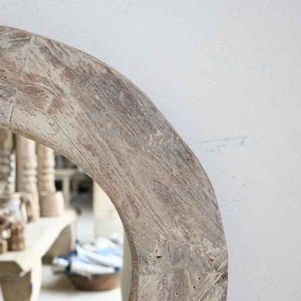 Vintage Indian Round Mirror 297754 – Alabaster Trader